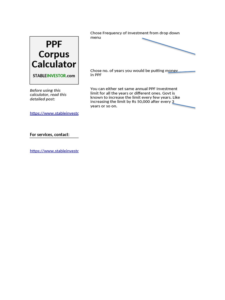 PPF Investment Calculator Guide | PDF | Economies | Money
