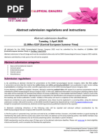 ESMO 2025 Abstract Regulations FINAL | PDF | Cancer | Abstract (Summary)