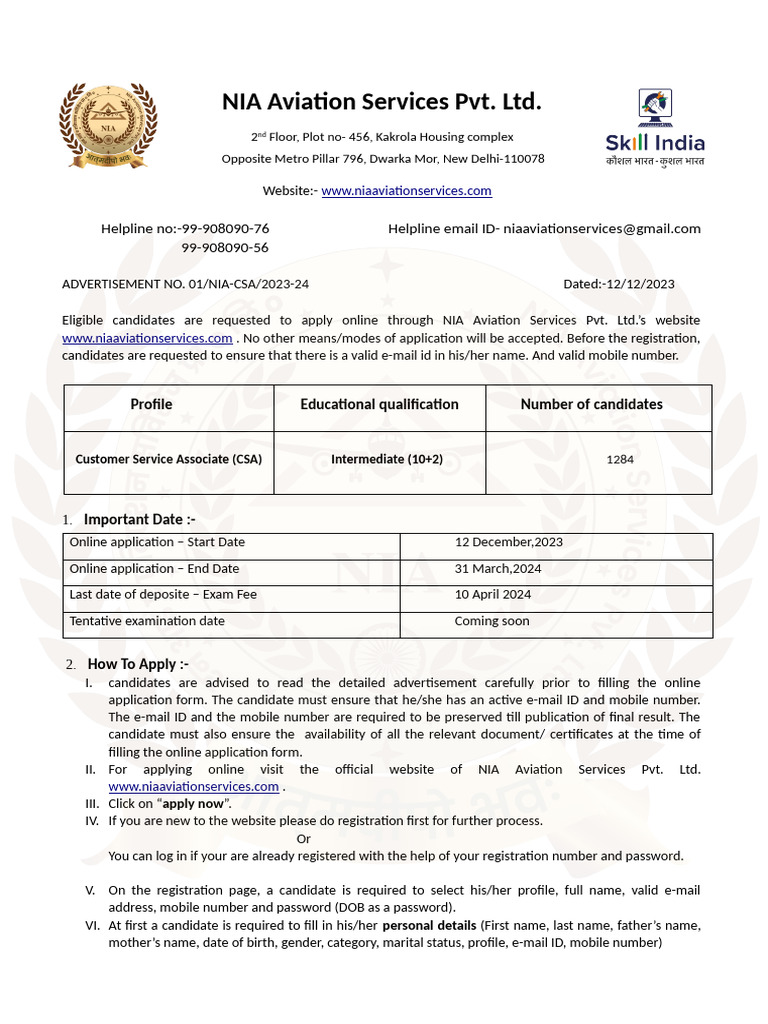 NIA Notification English | PDF | Numbers | Intelligence