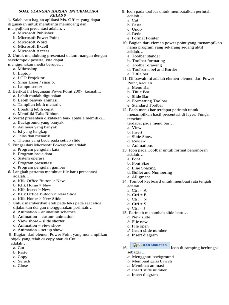 Latihan Soal Tik | PDF