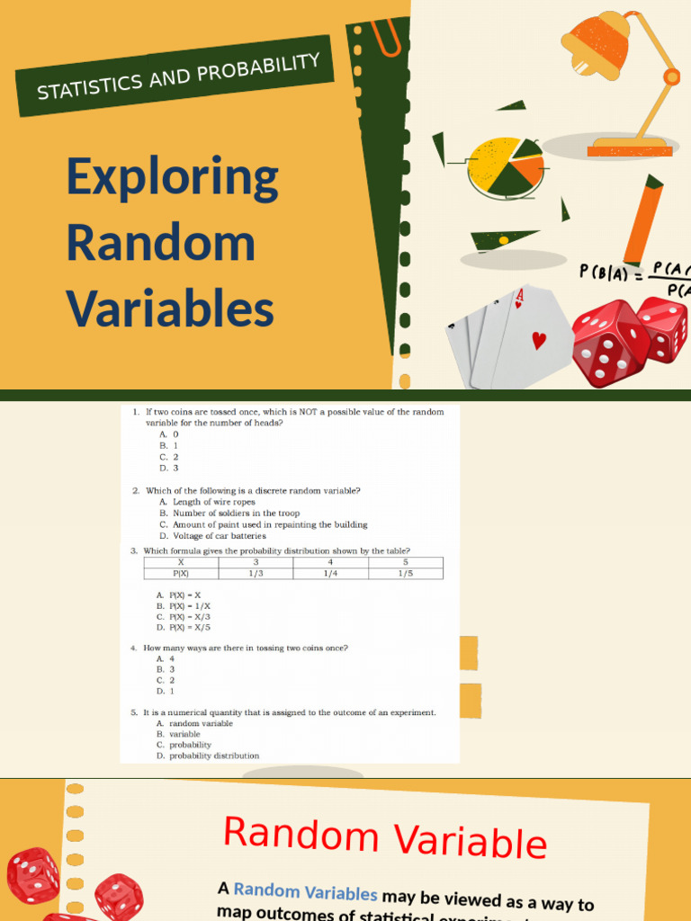 Statistics Probability Exploring Random Variables | PDF | Random Variable | Randomness