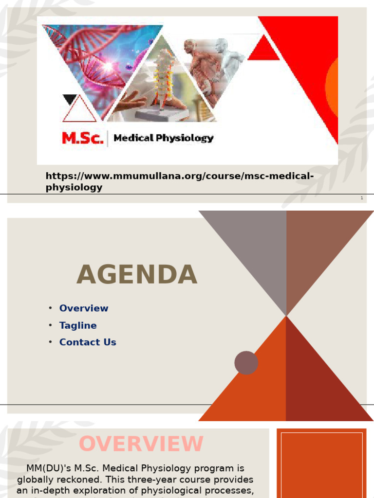 M.Sc. Medical Physiology Program Details | PDF
