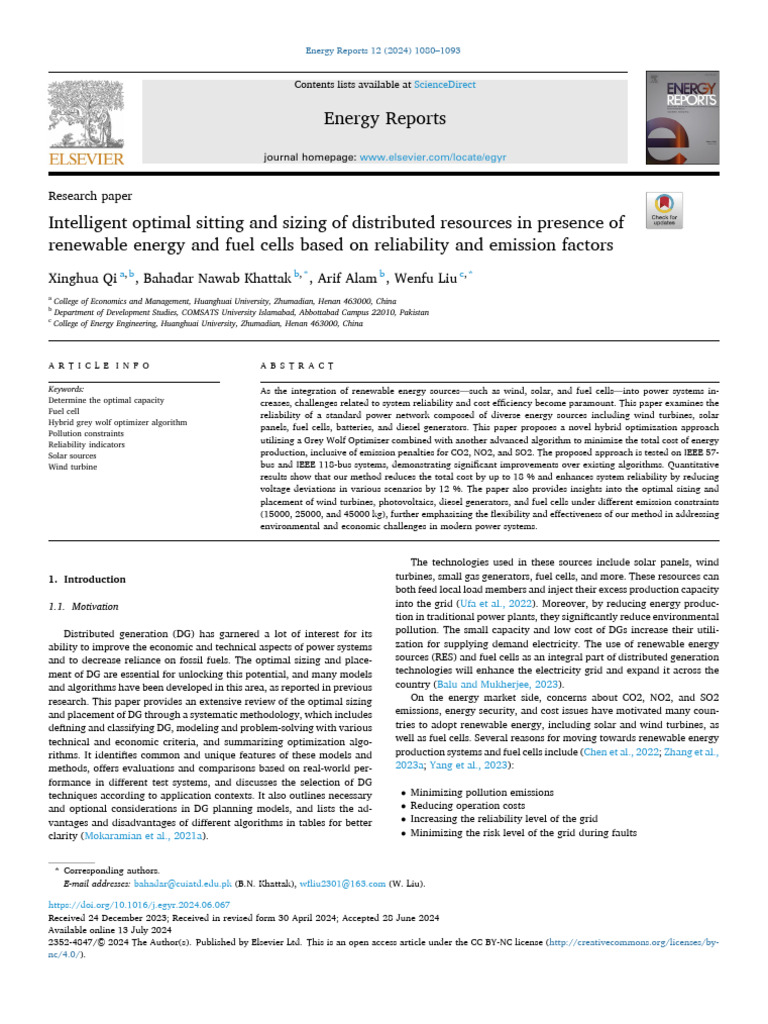 Intelligent optimal sitting and sizing of distributed resources in presence of renewable energy ...