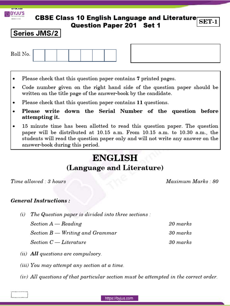 CBSE-Class-10-English-Language-and-Literature-Previous-Year-Question ...