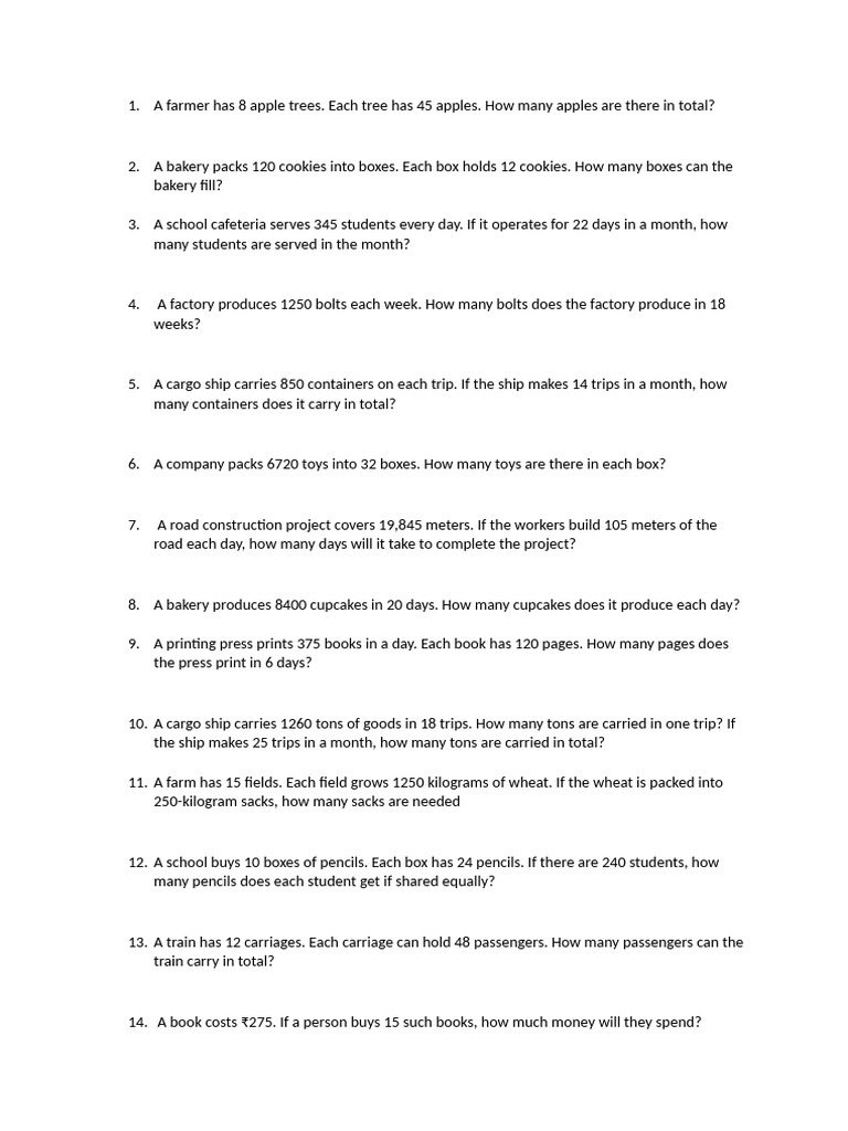 A Farmer Has 8 Apple Trees | PDF