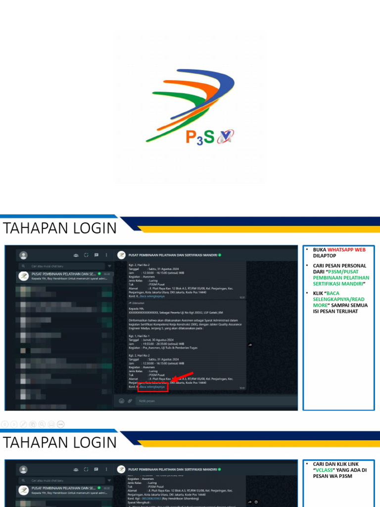 Panduan Login, Absen Pra-Asesmen Dan Masuk Zoom | PDF