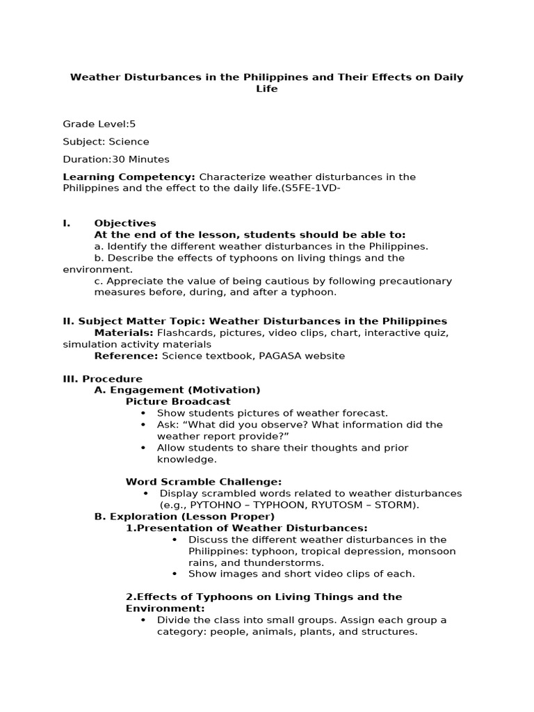 Weather Disturbances and Typhoon Safety | PDF | Tropical Cyclones | Weather