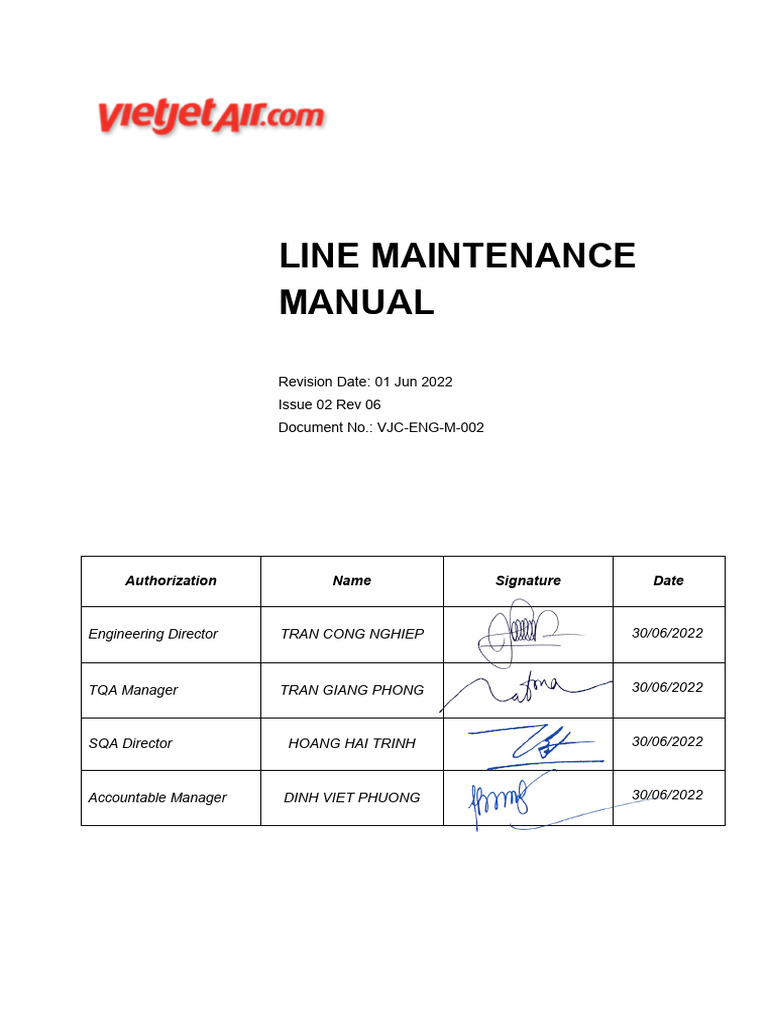 Line Maintenance Manual Overview | PDF | Aviation | Aircraft