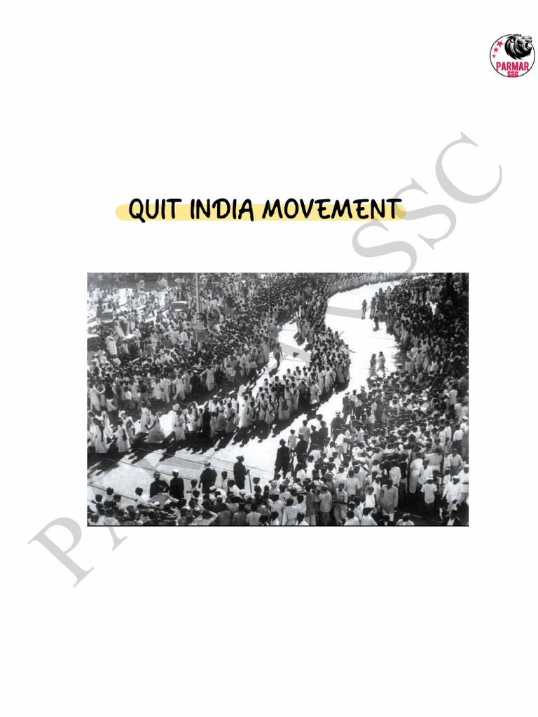 1932 1947 Quit India Movement | PDF