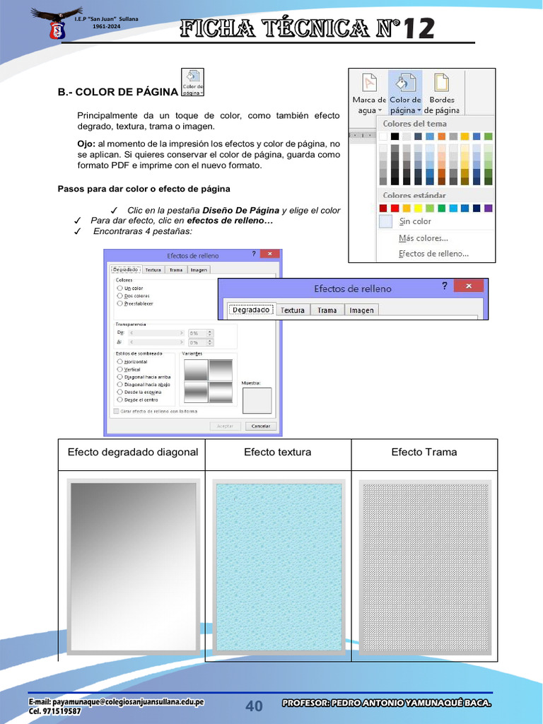 Sesion 12 Word Color de Pagina | PDF
