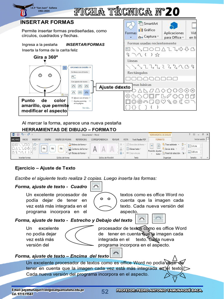 Sesion 20 Word Insertar Formas | PDF | Microsoft Word | Microsoft Windows