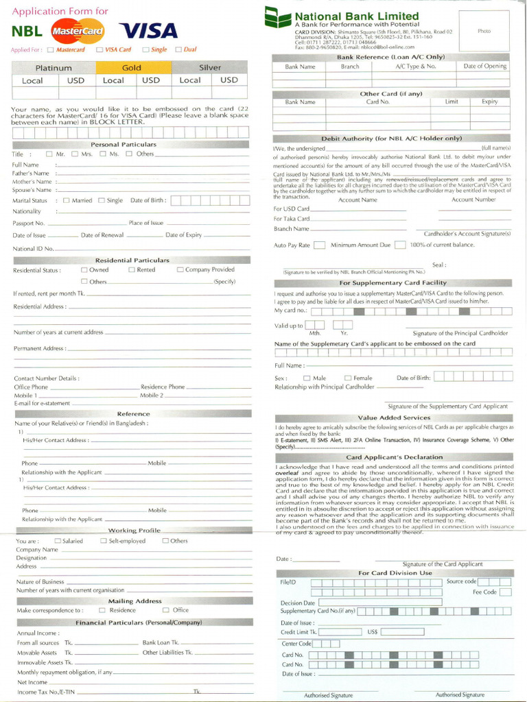 Apllication Form Front Page | PDF