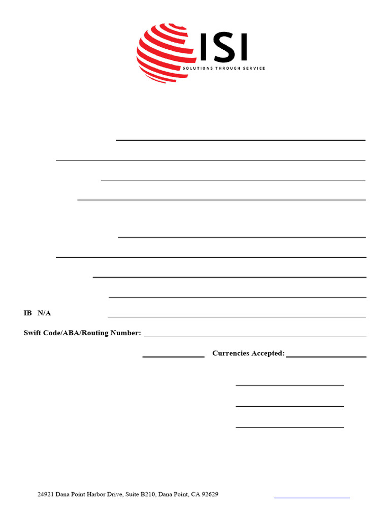 Bank Wire Information Sheet (2025) | PDF