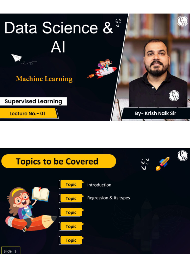 Supervised Learning 01. Class Notes | PDF