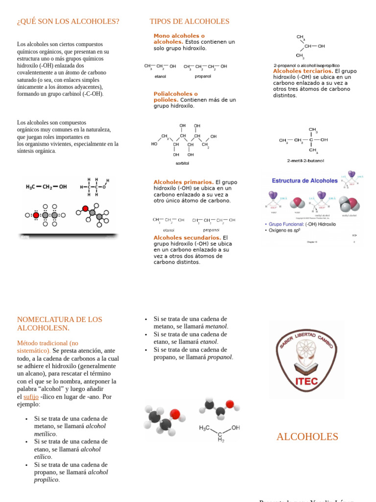 trifolio alcoholes | PDF | Sustancias químicas | Compuestos de carbono