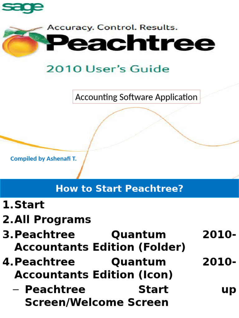 Peachtree Accounting Software Guide | PDF | Equity (Finance) | Retained ...