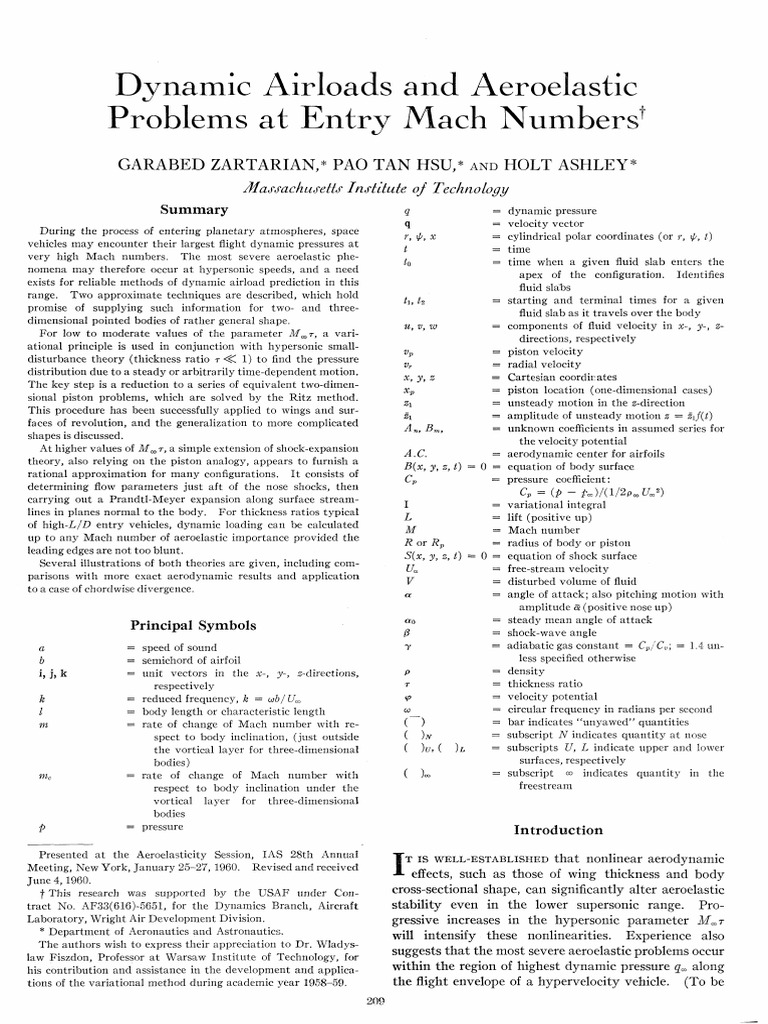 Zartarian Jas1961 | PDF | Fluid Dynamics | Hypersonic Speed