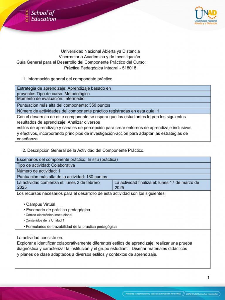 Guide For The Development of The Practical Component - Unit 1 - Phase 2 - Practical Component ...