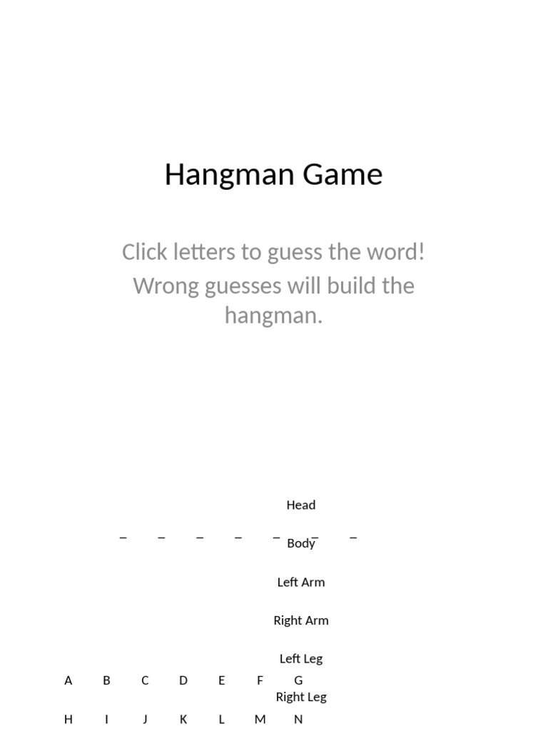 Hangman Game | PDF
