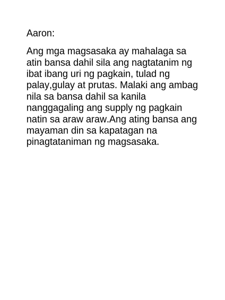 Report Sa Pagsasaka | PDF