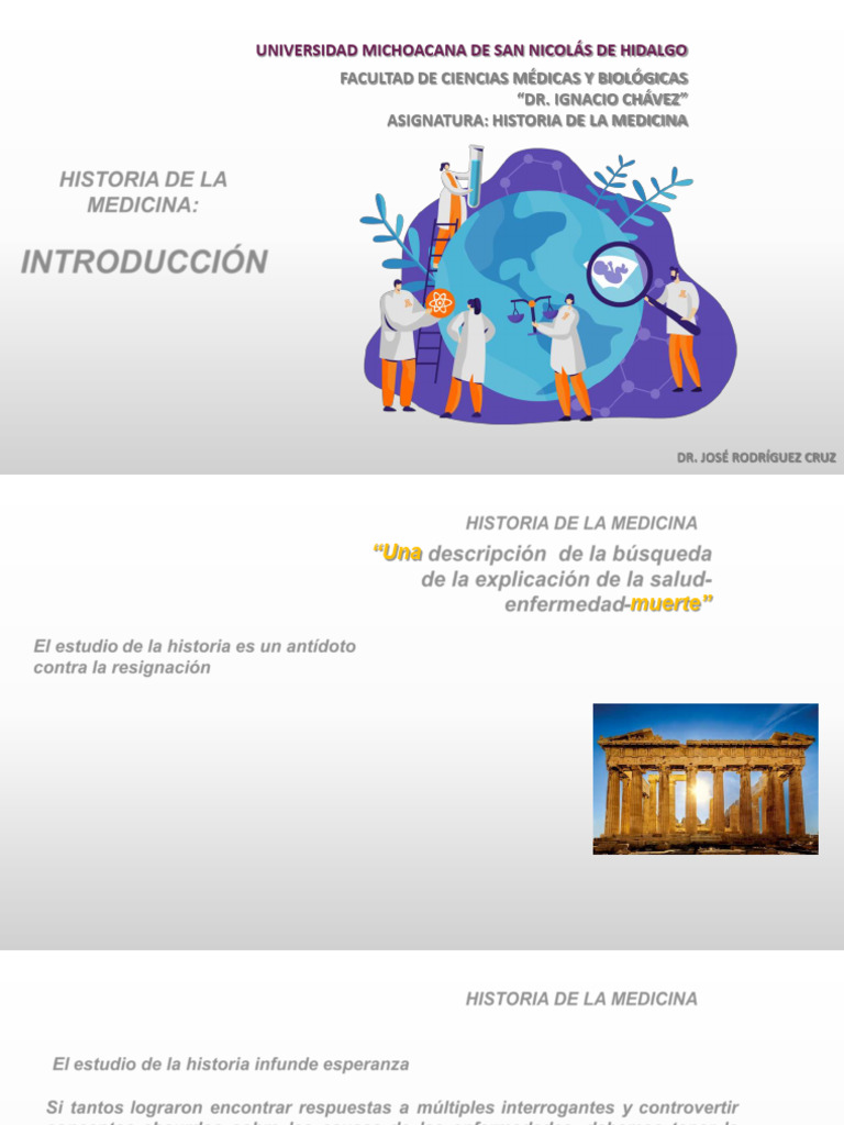 Hist Med Introducción | PDF | Medicina | Biología