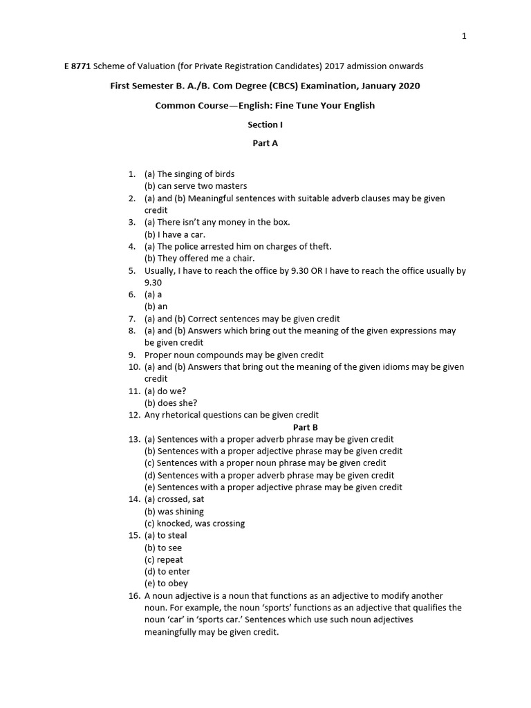 Fine Tune Your English Exam Guide | PDF | Adverb | Adjective