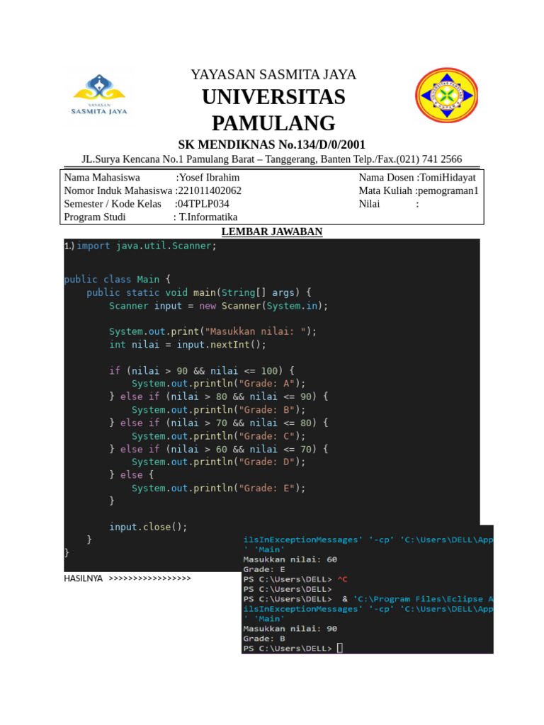 Algoritma dan Tipe Data dalam Pemrograman | PDF
