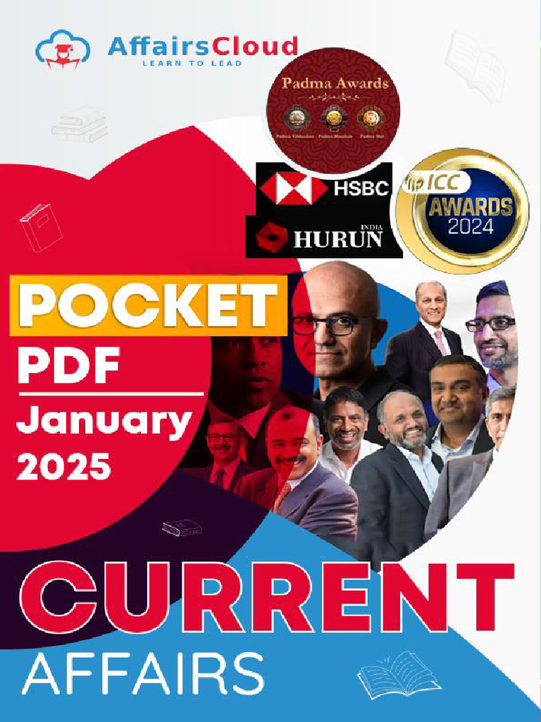 Current Affairs Pocket PDF - January 2025 by AffairsCloud 1 1 | PDF