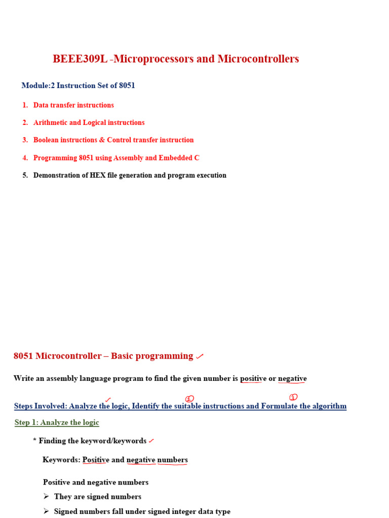 11-Programming 8051 Using Assembly-22!01!2025 | PDF | Integer (Computer Science) | Computer ...