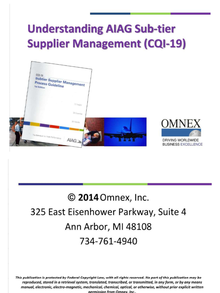 Understanding AIAG Sub-Tier Supplier Management (CQI-19) (By OMNEX Inc ...