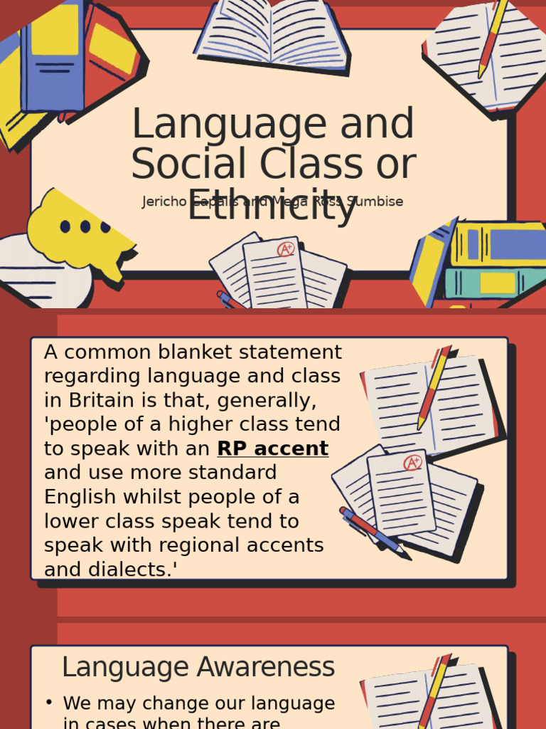 Language and Social Class or Ethnicity | PDF | Accent (Sociolinguistics ...