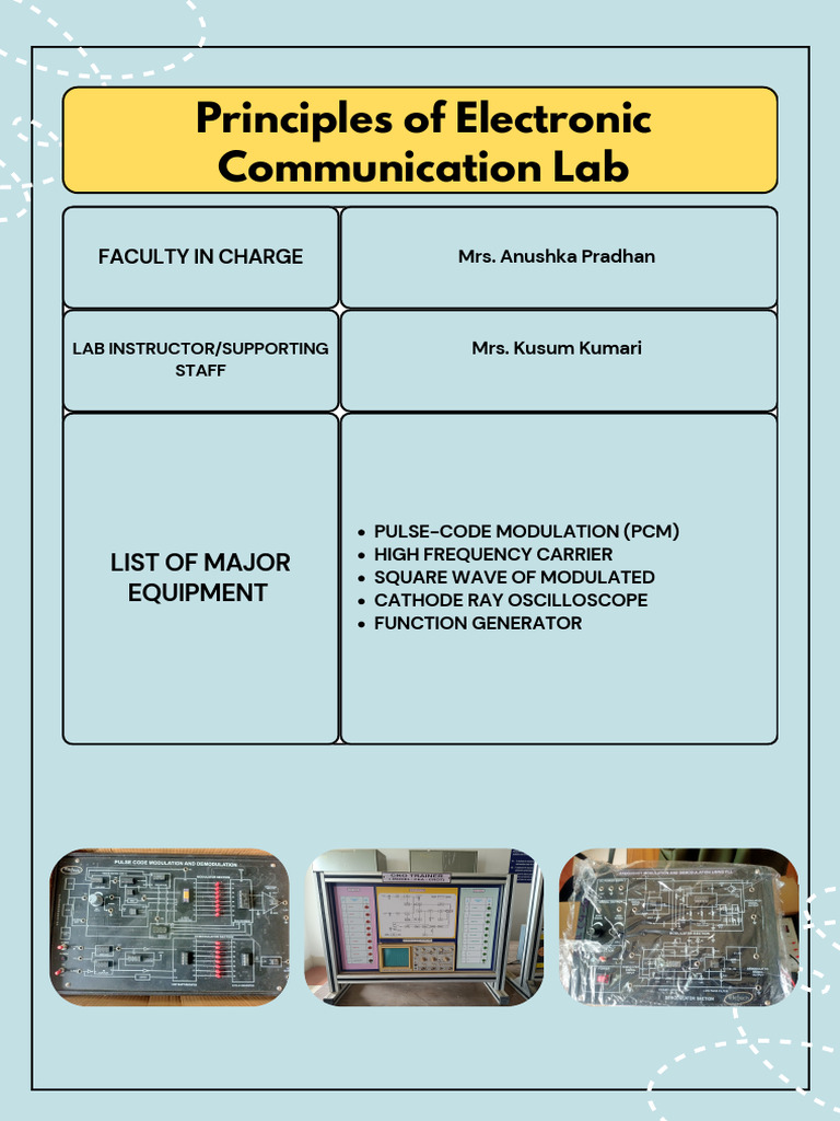 Communication Lab Equipment Overview | PDF