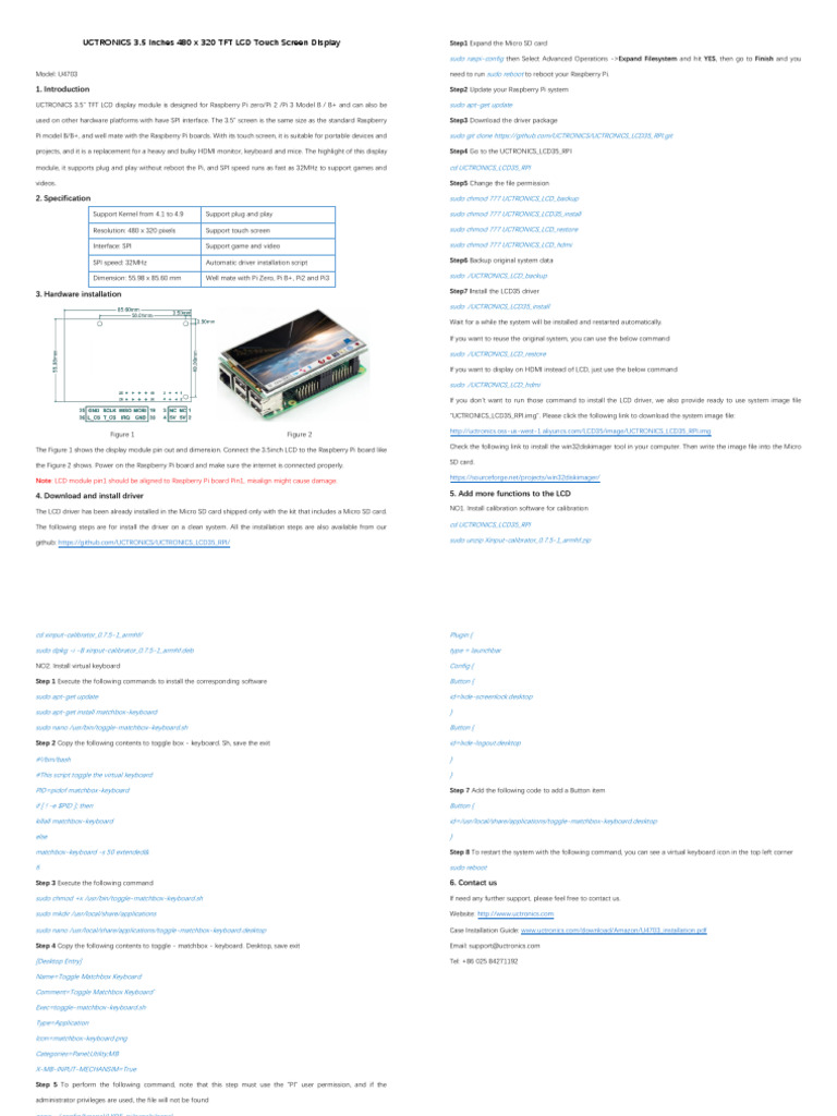 Instalacion LCD Raspberry UC-410 UCTRONICS | PDF | Raspberry Pi ...