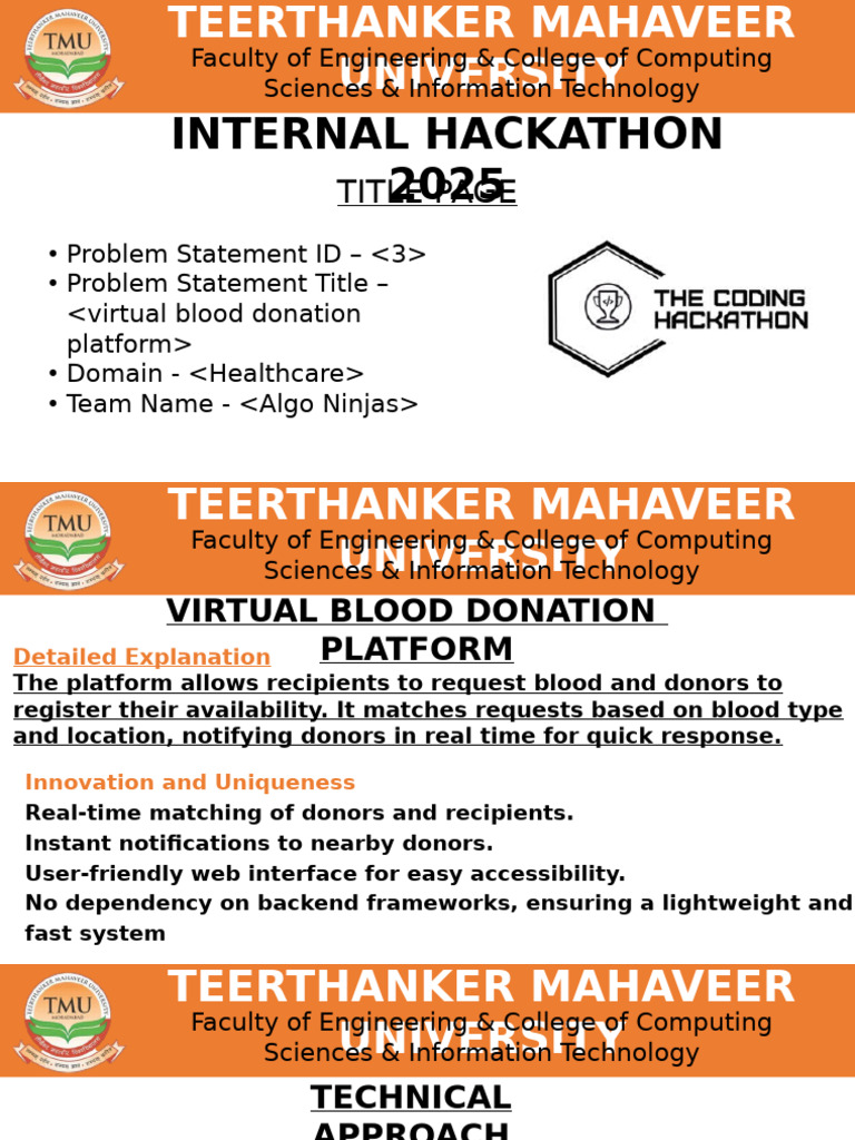 Problem Statement ID - 3 Problem Statement Title - Virtual Blood ...