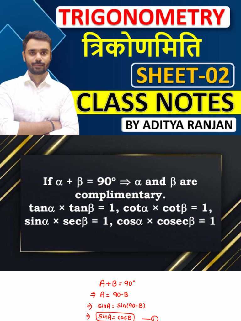 Trigonometry Classnote 2 | PDF