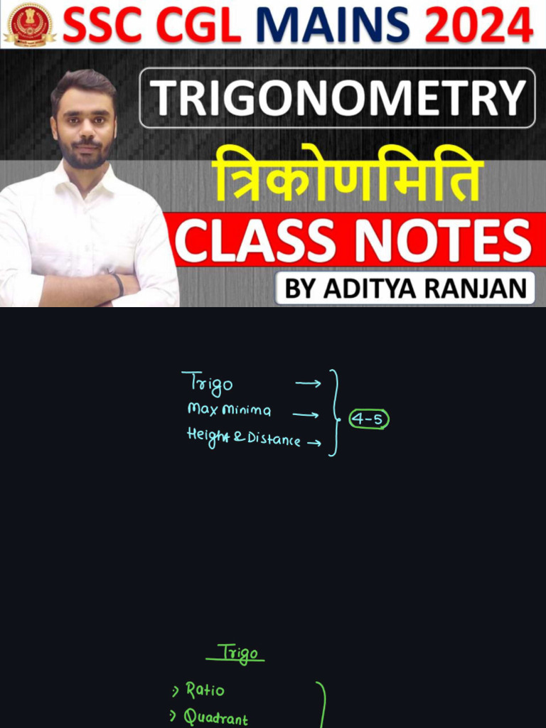 Trigonometry Mains | PDF