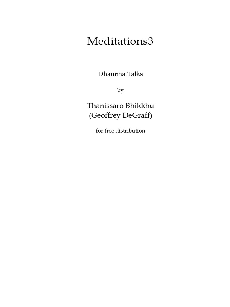 Cropped Bhikkhu Thanissaro Meditations3 | PDF | Noble Eightfold Path ...
