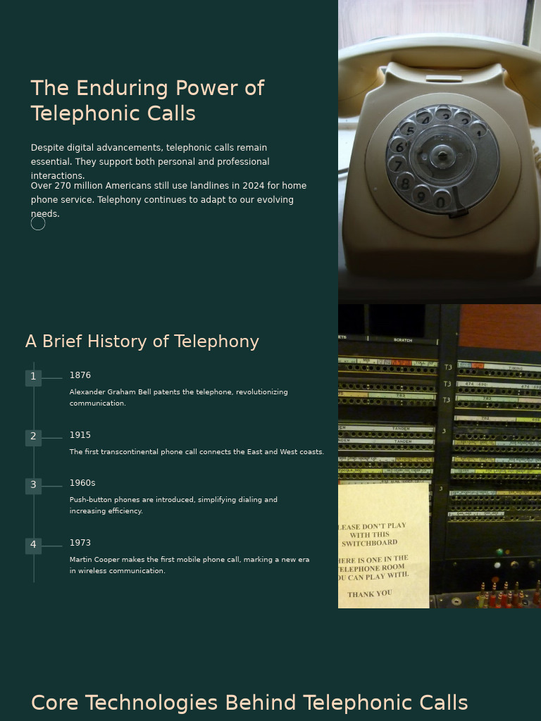 The Enduring Power of Telephonic Calls | PDF | Telephone | Telephony