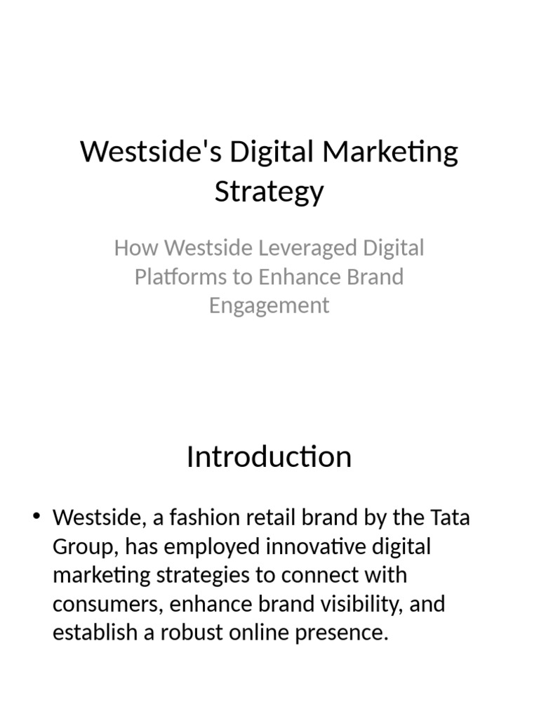 Westside Digital Marketing Strategy | PDF