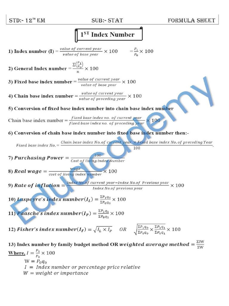 Stat Formula | PDF