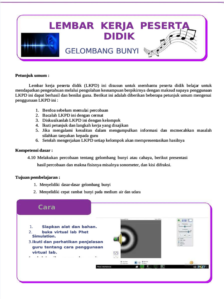 LKPD Gelombang Bunyi | PDF