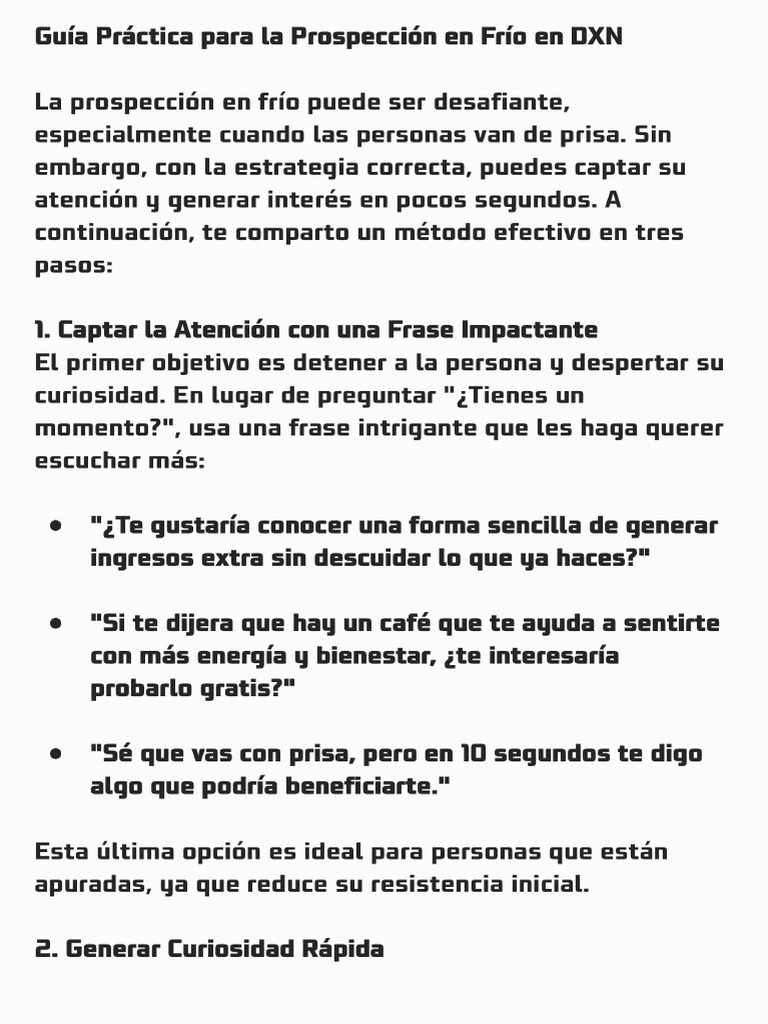 Prospección Sencilla DXN | PDF