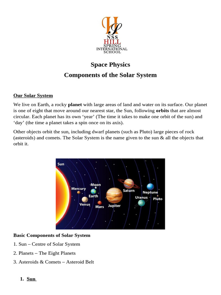 Grade 7 - Key Facts Space Physics | PDF | Solar System | Planets