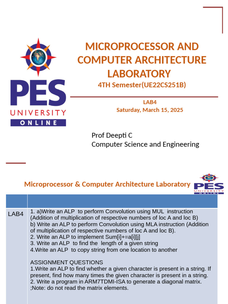 Microprocessor Lab ALP Assignments | PDF | String (Computer Science ...