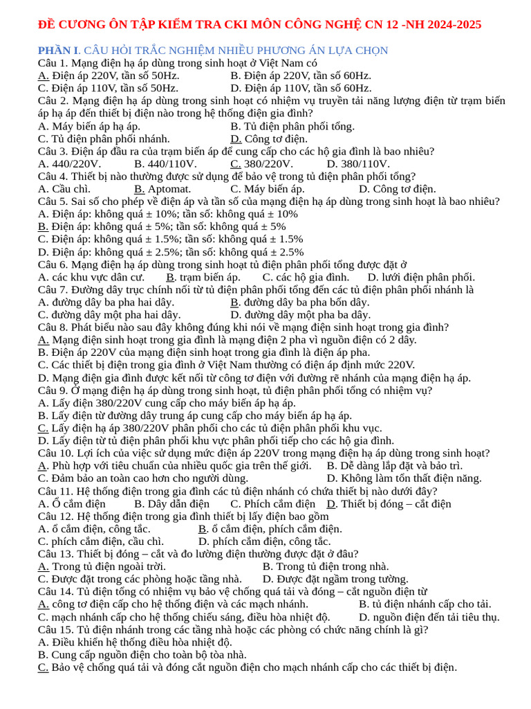 Đề Cương KTCKI-CN12 | PDF