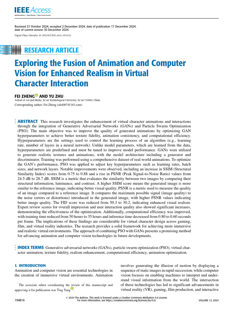 Exploring The Fusion of Animation and Computer Vision For Enhanced ...