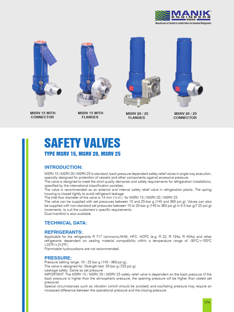 Emerson MSRV Safety Relief Valves | PDF | Valve | Pressure