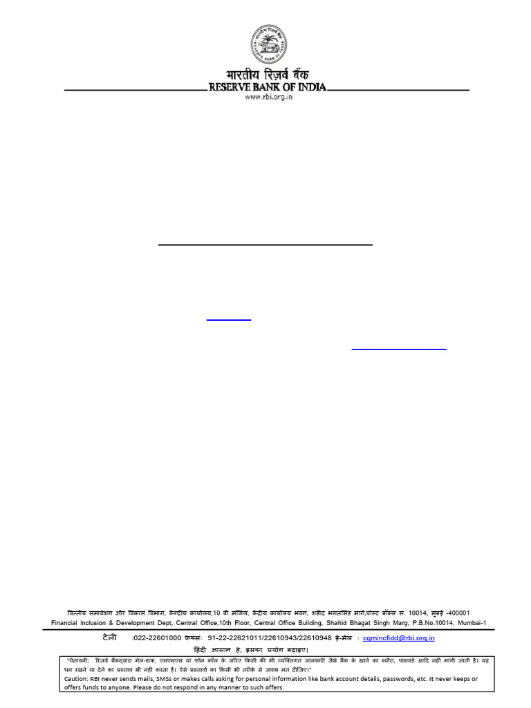 Master Circular on Lead Bank Scheme | PDF | Banks | Reserve Bank Of India
