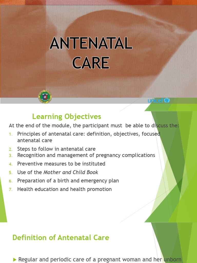 Antenatal Care - APSOM-based | PDF | Pregnancy | Prenatal Development