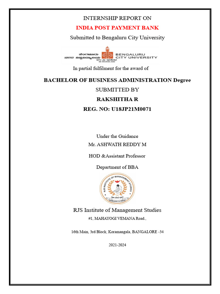 RAKSHITHA_PROJECT_REPORT_FINAL_123[1] | PDF | Banks | Banking